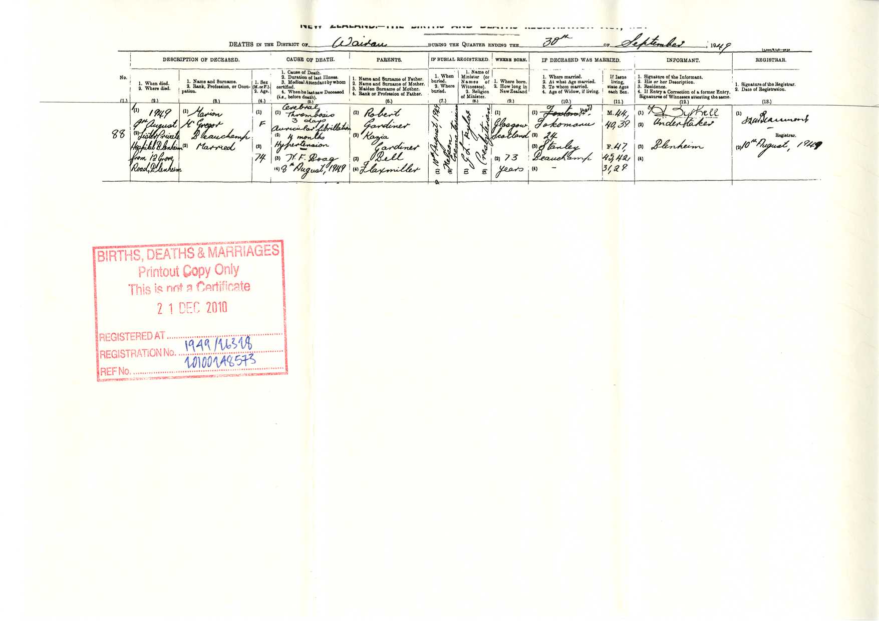 Descendants of Matthew Gardner & Margaret Martin - New Zealand ...